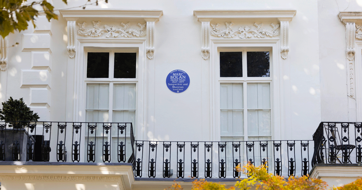 English Heritage Blue Plaque for godfather of Glam Rock, Marc Bolan ...