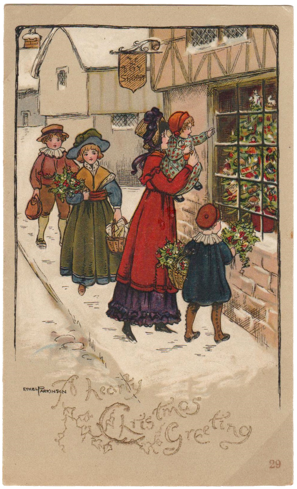 Printable Victorian Cards The Kindly Robin, Victorian Christmas Card'